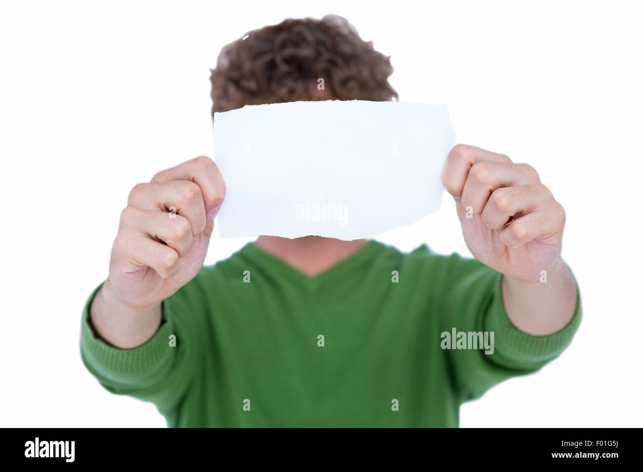 Man holding paper showing hi-res stock photography and images - Alamy