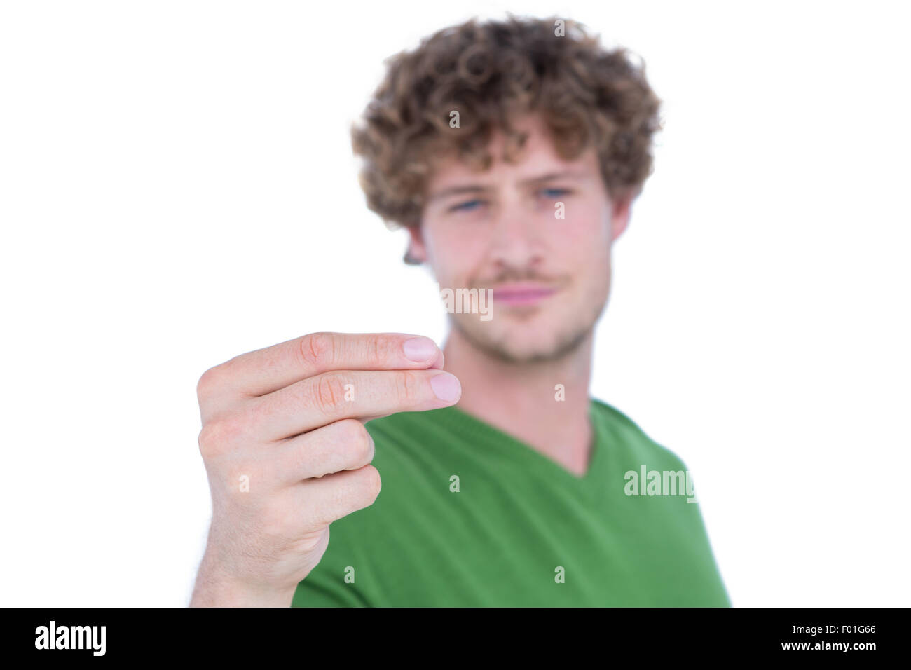 Looking at his hand hi-res stock photography and images - Alamy