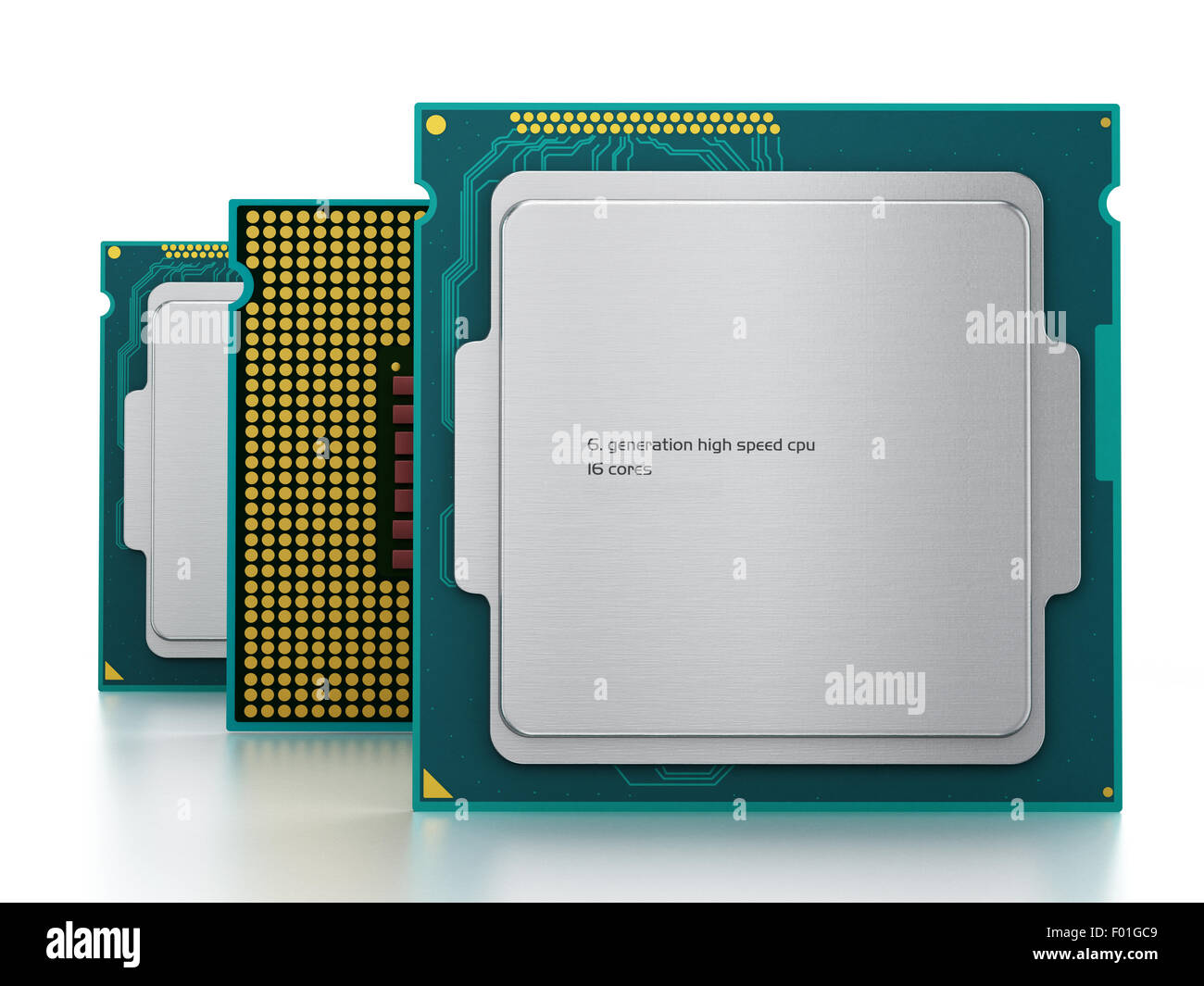 CPUs (central processing units) isolated on white background Stock Photo - Alamy