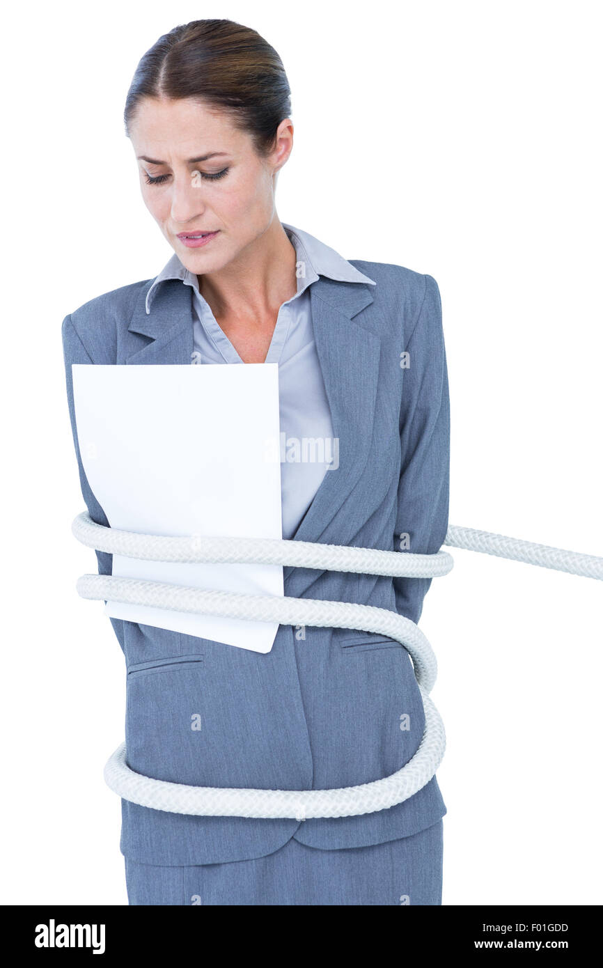 Woman tied up rope hi-res stock photography and images - Alamy