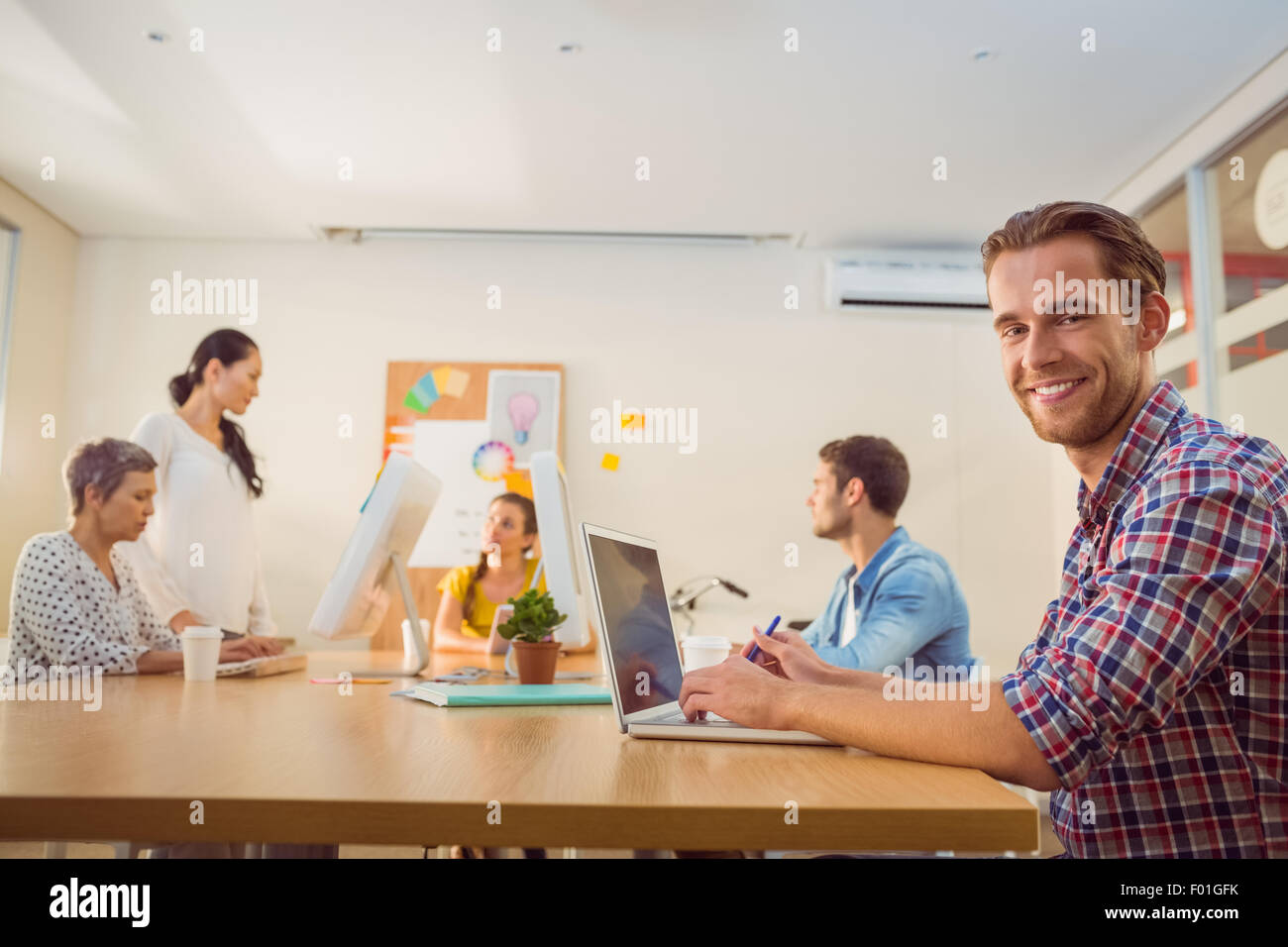 Creative business team working together hi-res stock photography and ...