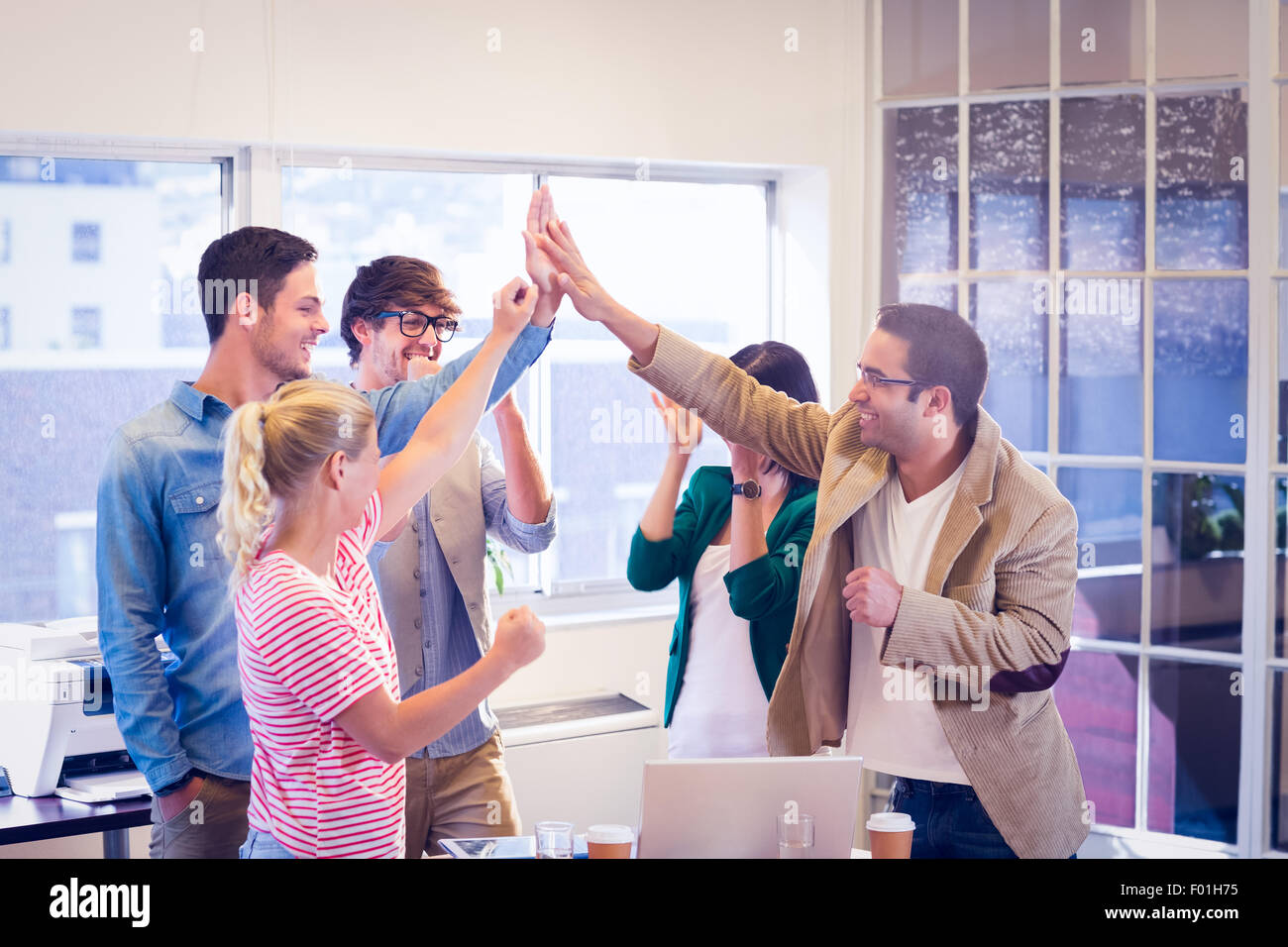 Office man hands checks hi-res stock photography and images - Alamy