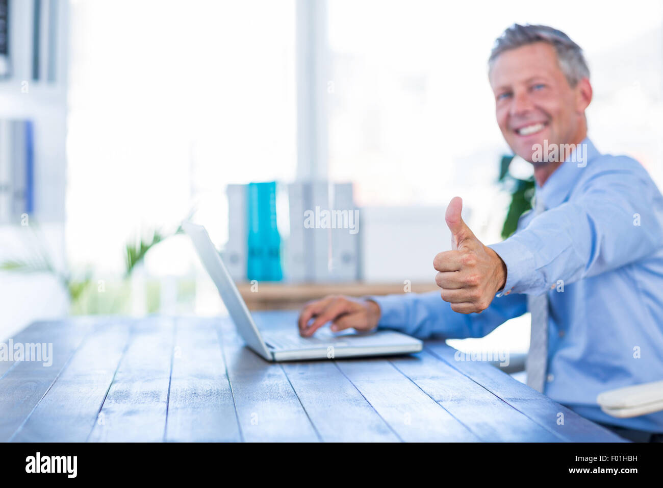 Caucasian businessman using laptop hands hi-res stock photography and ...