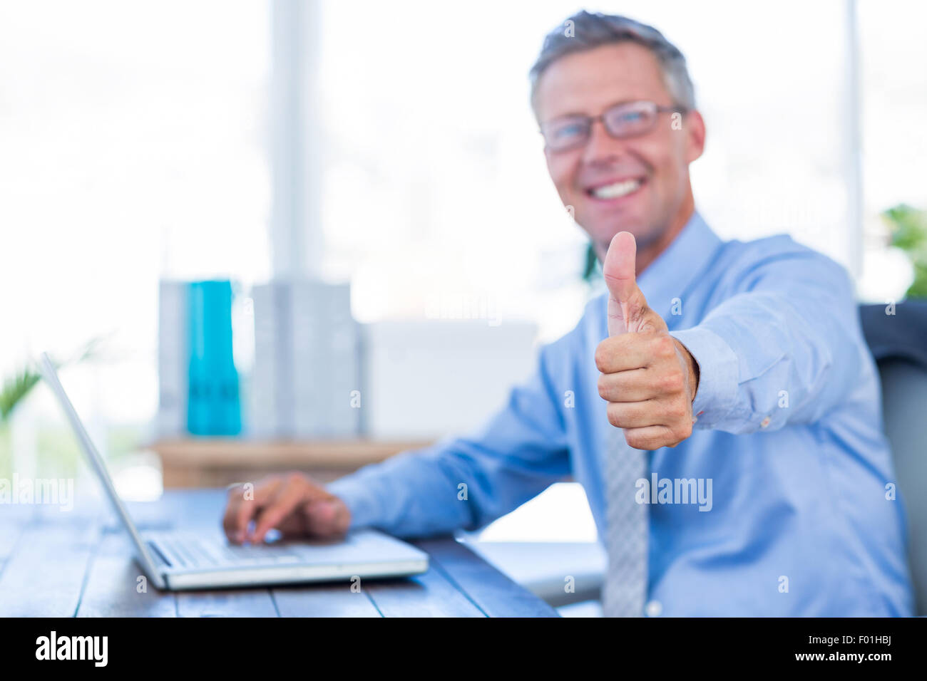 Caucasian businessman using laptop hands hi-res stock photography and ...