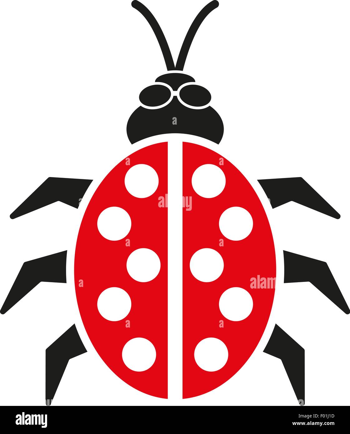 The ladybug icon. Ladybird and bug, beetle symbol. Flat Stock Vector ...