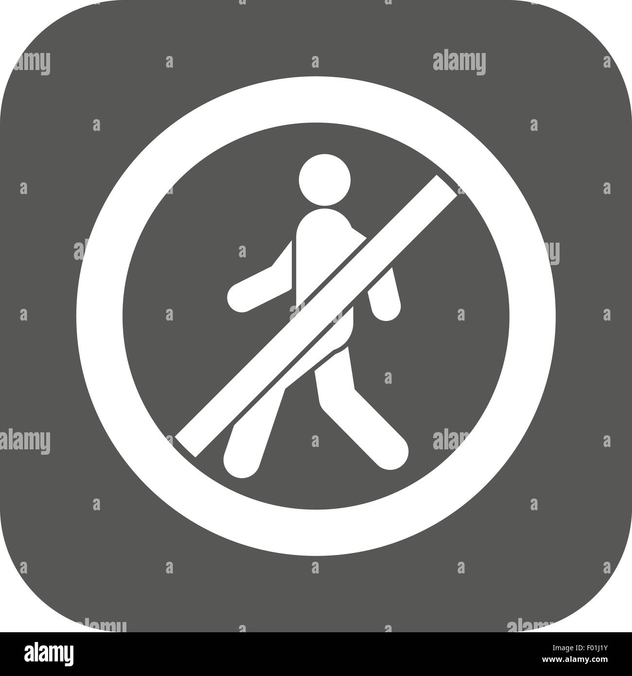 The no entry icon. Disallowed and danger, warning symbol. Flat Stock ...
