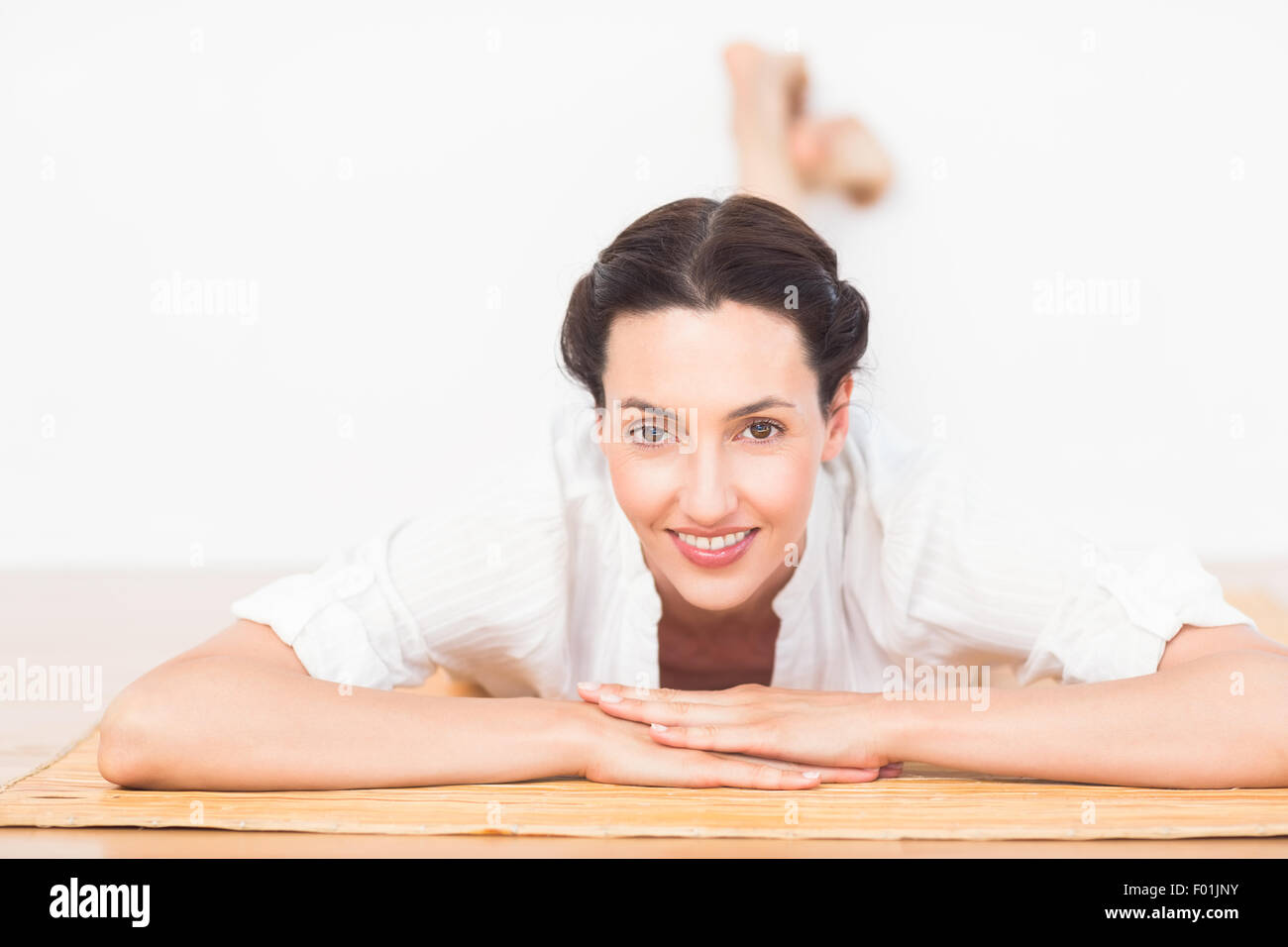 A woman in a meditation position Stock Photo - Alamy