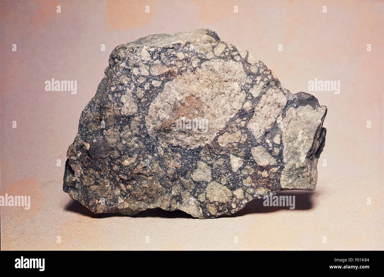 Conglomerate, sedimentary rock Stock Photo - Alamy