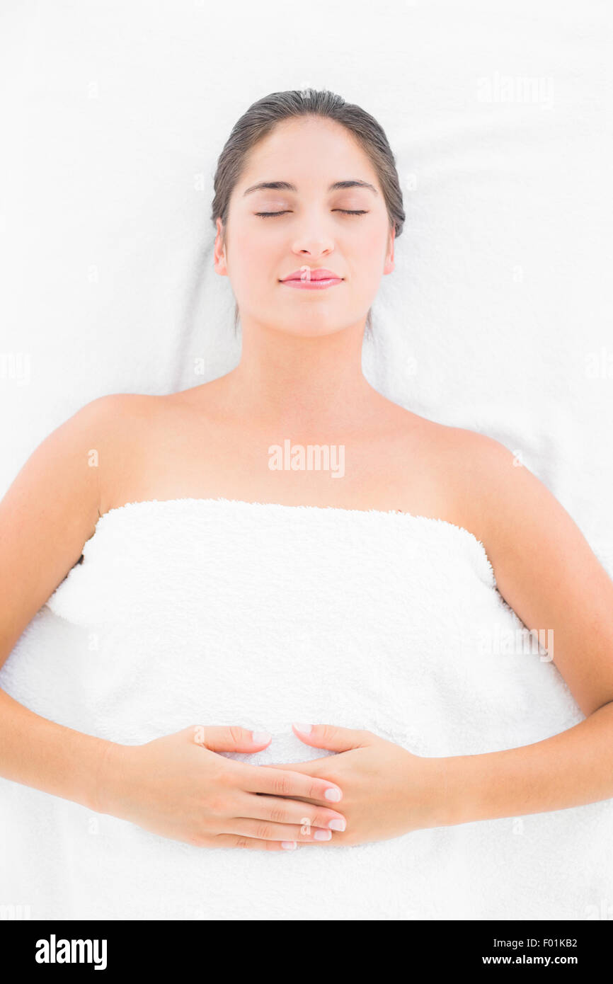 A beutiful young pretty woman with hands on her belly Stock Photo - Alamy