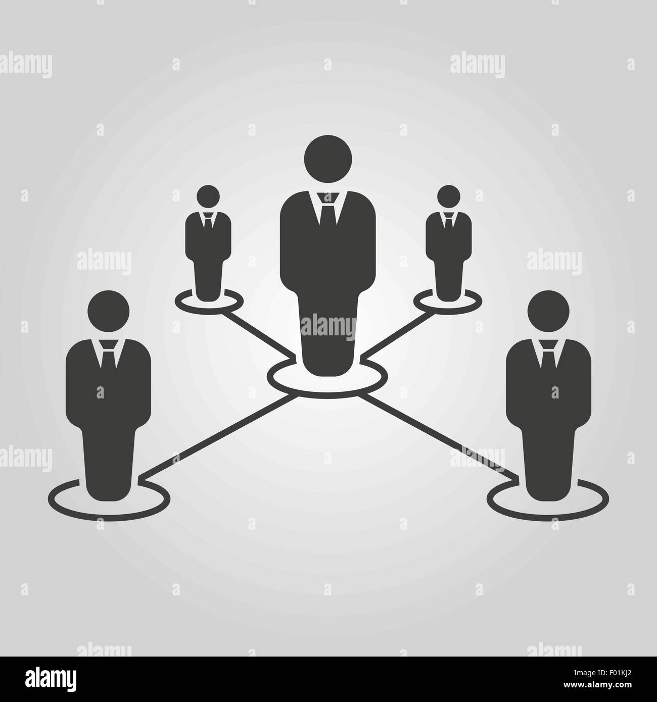 The teamwork icon. Leadership and connection, business teams symbol ...