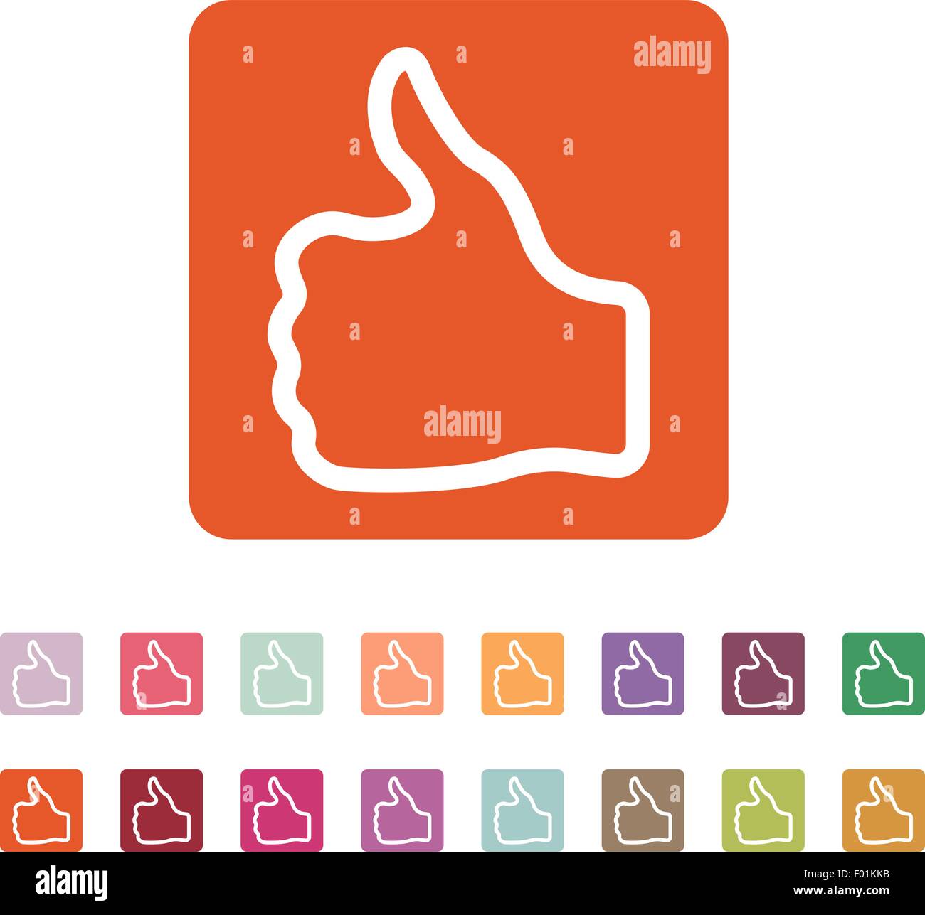 The thumb up icon. Like and yes, approve symbol. Flat Stock Vector ...