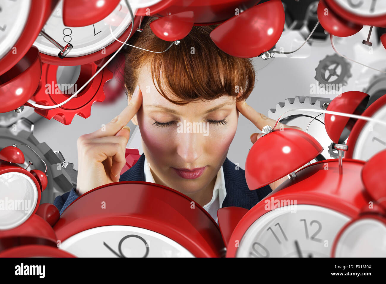 Stressed caucasian woman in grey hi-res stock photography and images ...