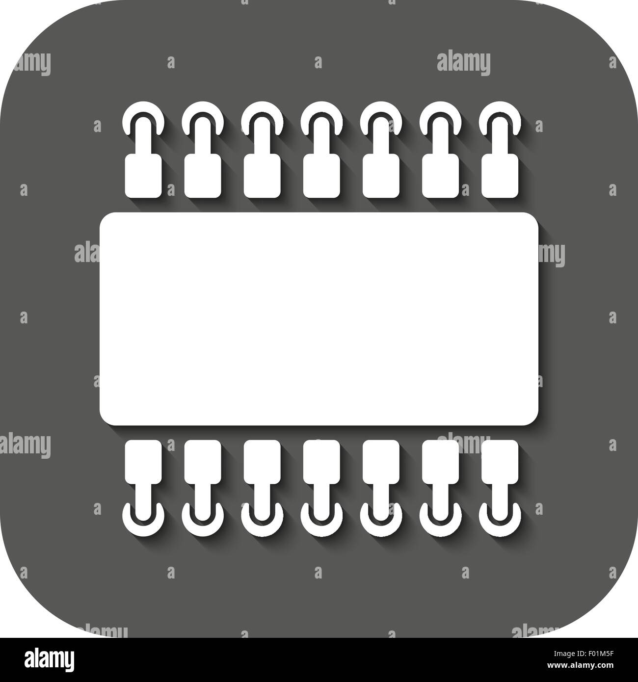The chip icon. Hardware and processor, technology symbol. Flat Stock ...