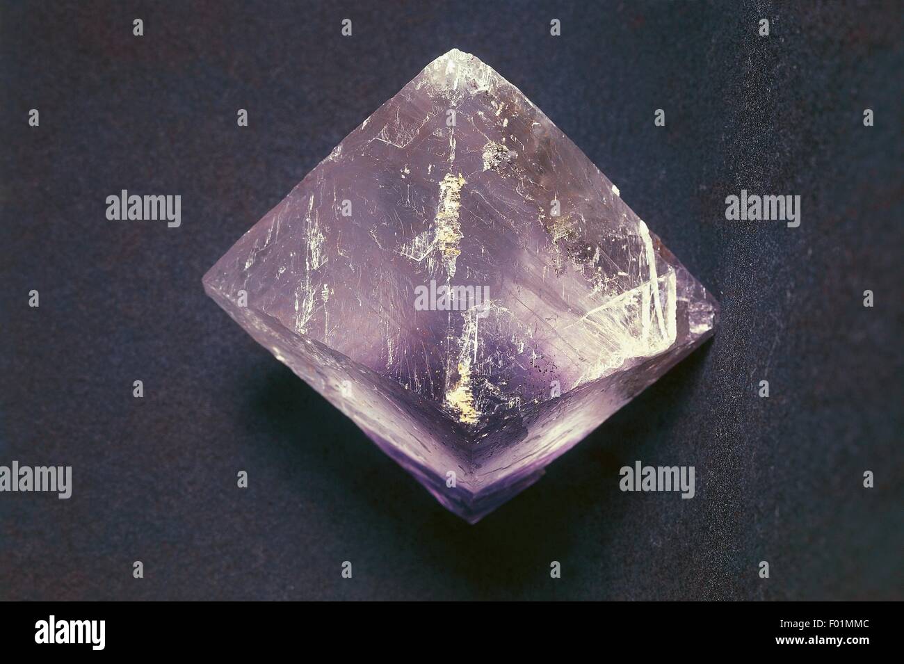 Minerals cleavage fluorite octahedron layout hi-res stock photography ...