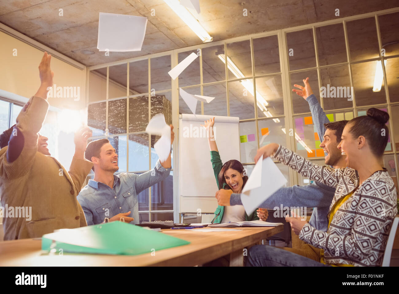 Throwing papers in the air hi-res stock photography and images - Alamy