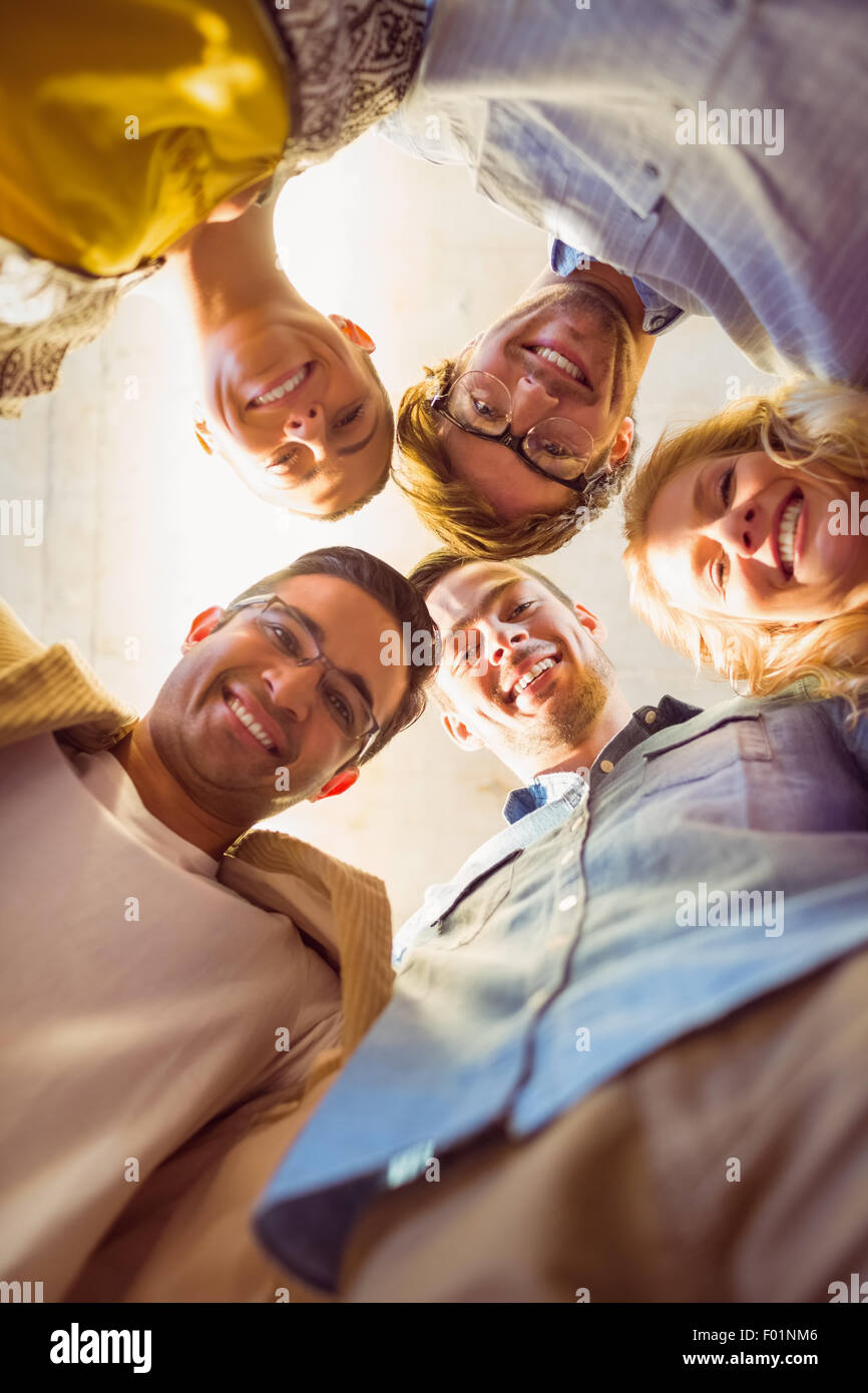 Business team standing in circle Stock Photo - Alamy