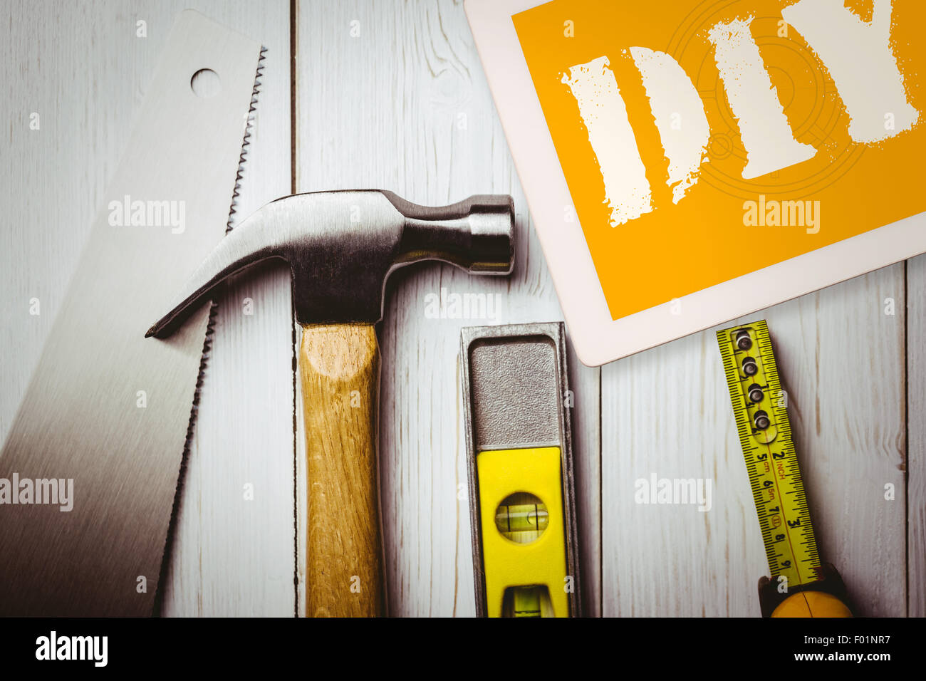Diy against blueprint Stock Photo - Alamy
