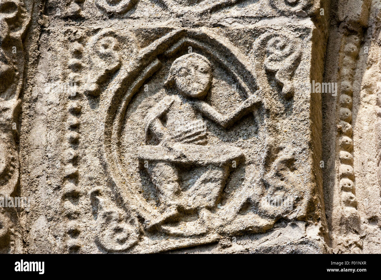 England, Barfrestone. Norman stone carvings. South door. Tympanum ...