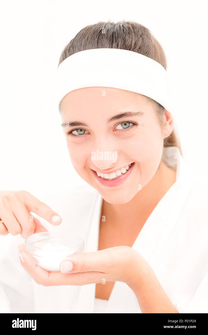 Applying dermatology hi-res stock photography and images - Alamy