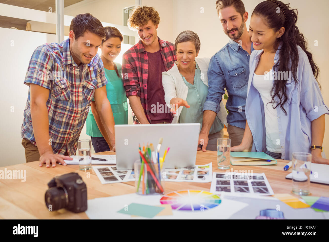 Happy indian using laptop hi-res stock photography and images - Alamy