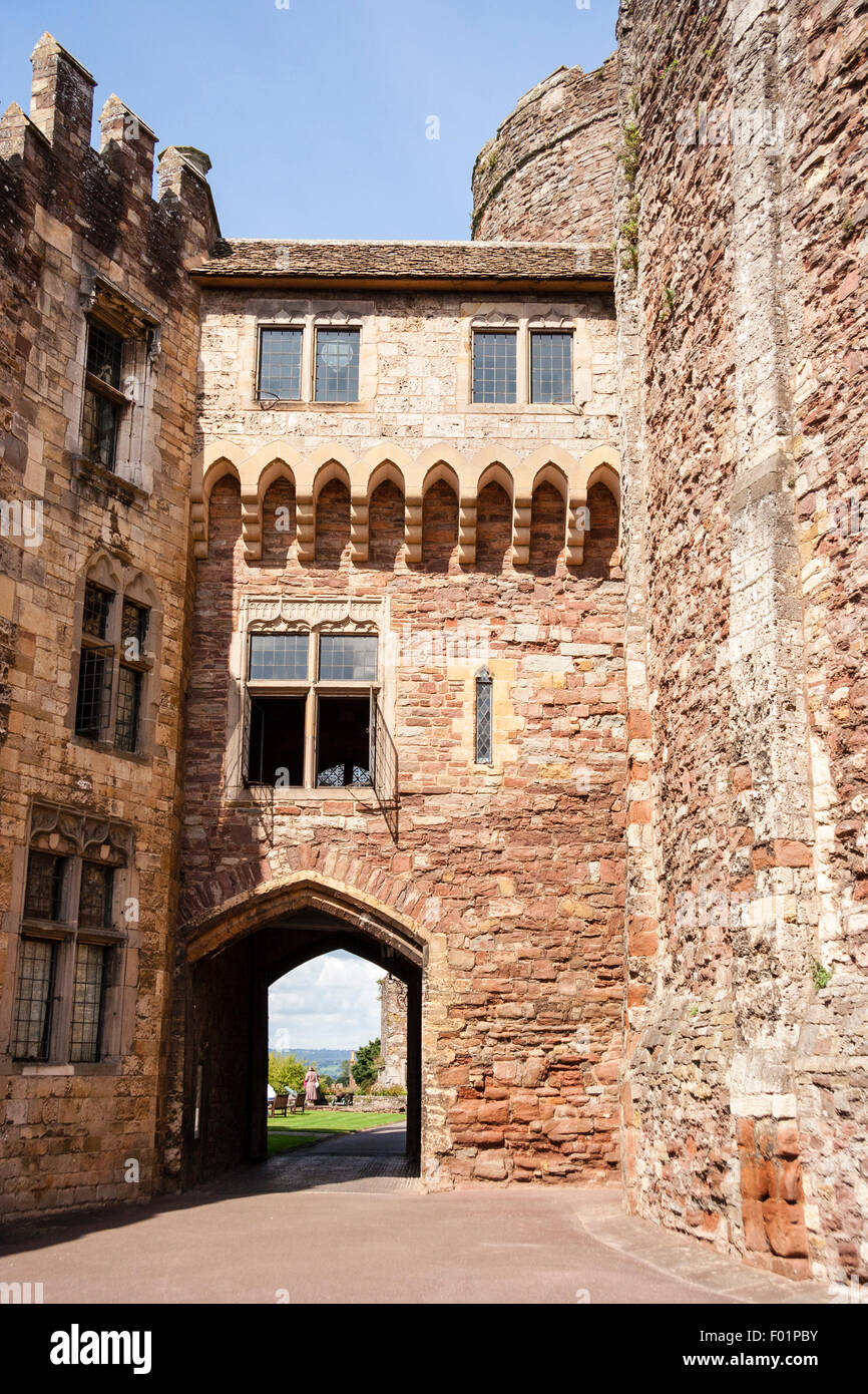 Berkeley Castle in England. Three story gatehouse connected to castle ...