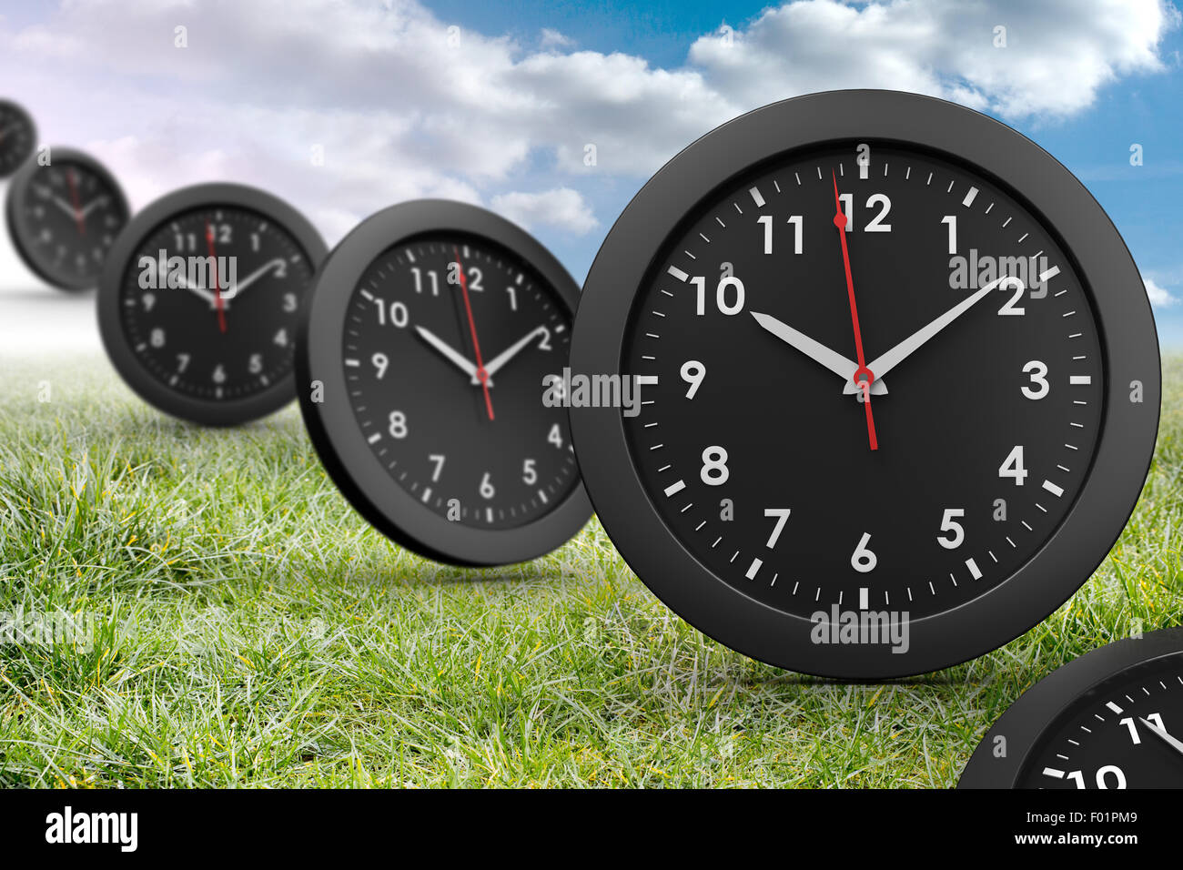 Composite image of clocks Stock Photo - Alamy
