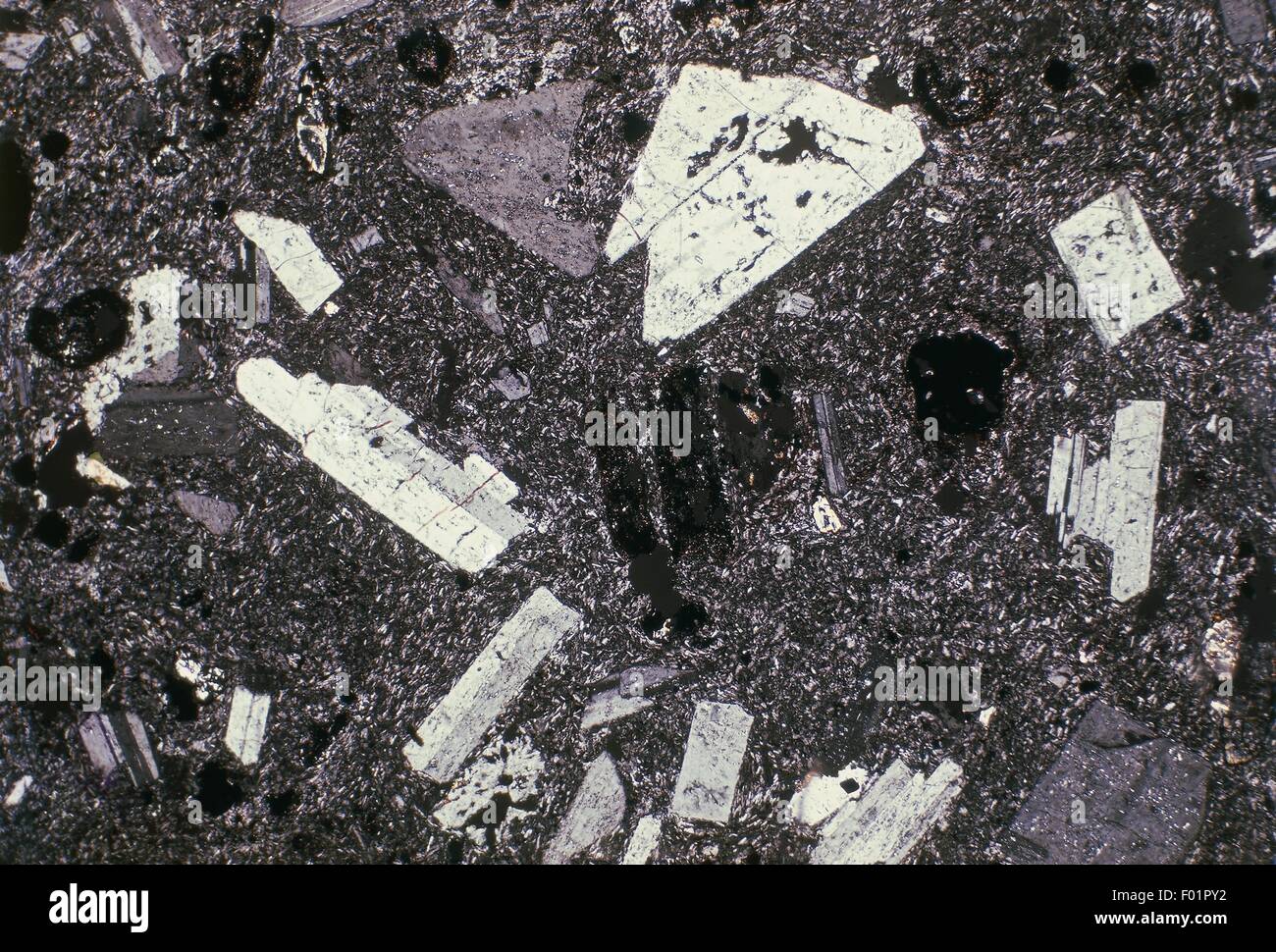 Minerals: Plagioclase Phenocrysts Stock Photo - Alamy