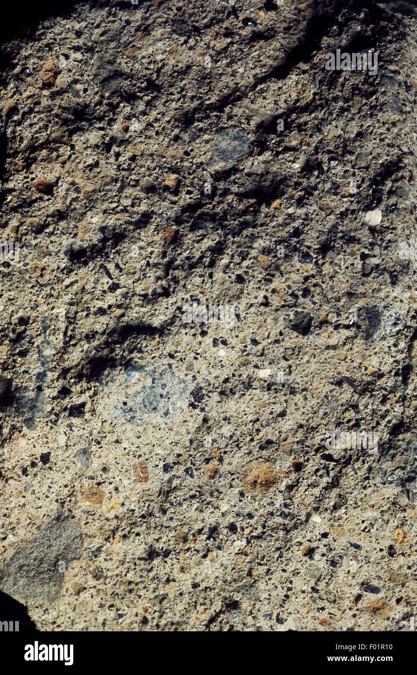 Peperino Tuff, pyroclastic sedimentary rock Stock Photo - Alamy