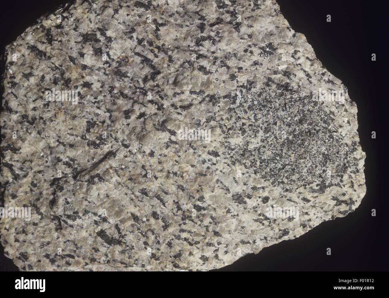 Sienite with inclusion, close-up Stock Photo - Alamy