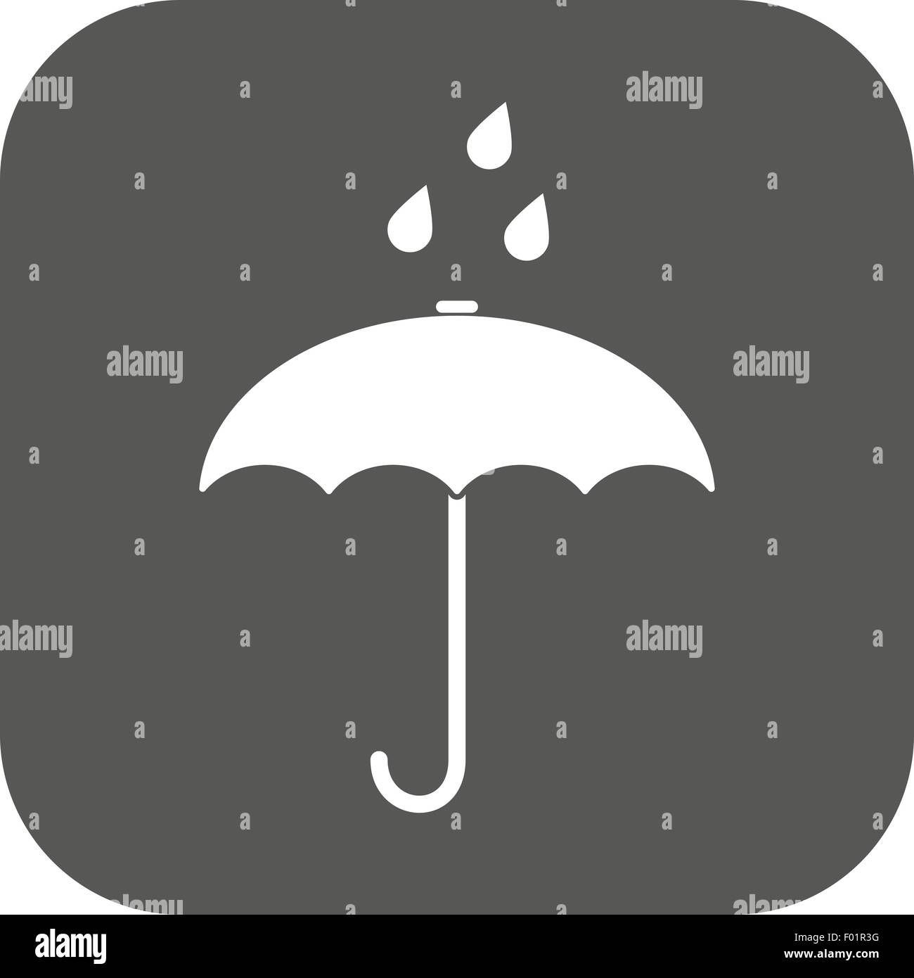 The umbrella bag icon. Rain protection symbol. Flat Stock Vector Image ...