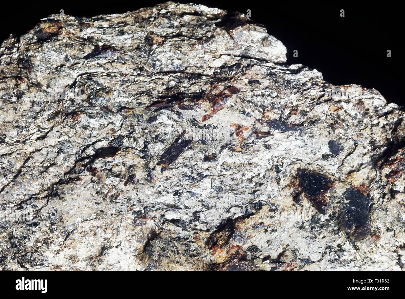 Staurolite schist, shale Stock Photo - Alamy