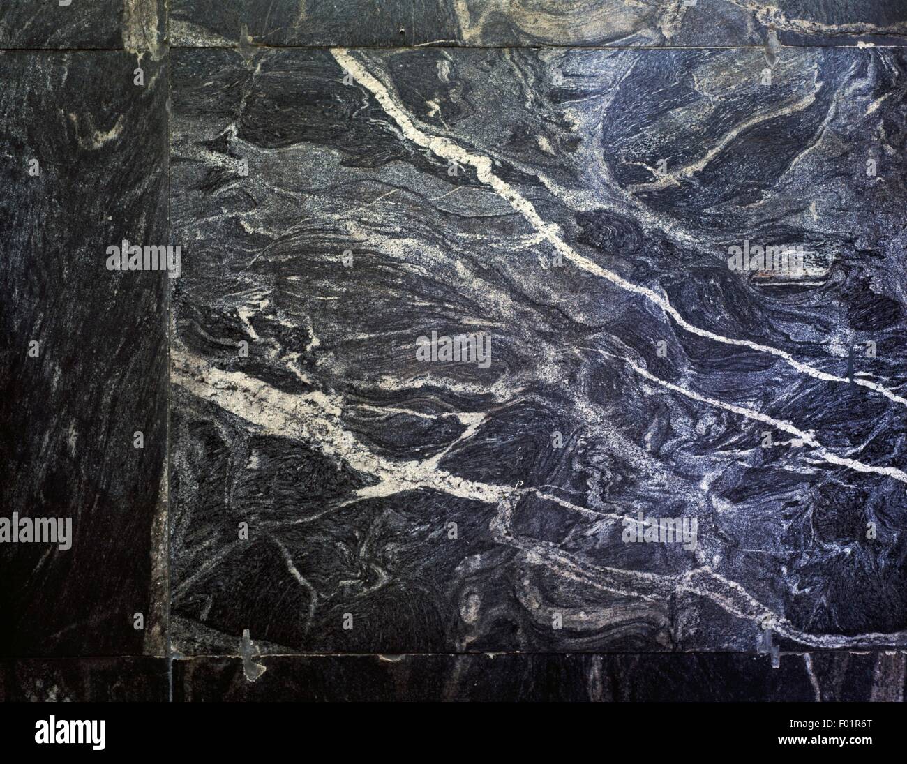 Migmatite, metamorphicand igneous rock, with Paleosoma, schist crystal ...