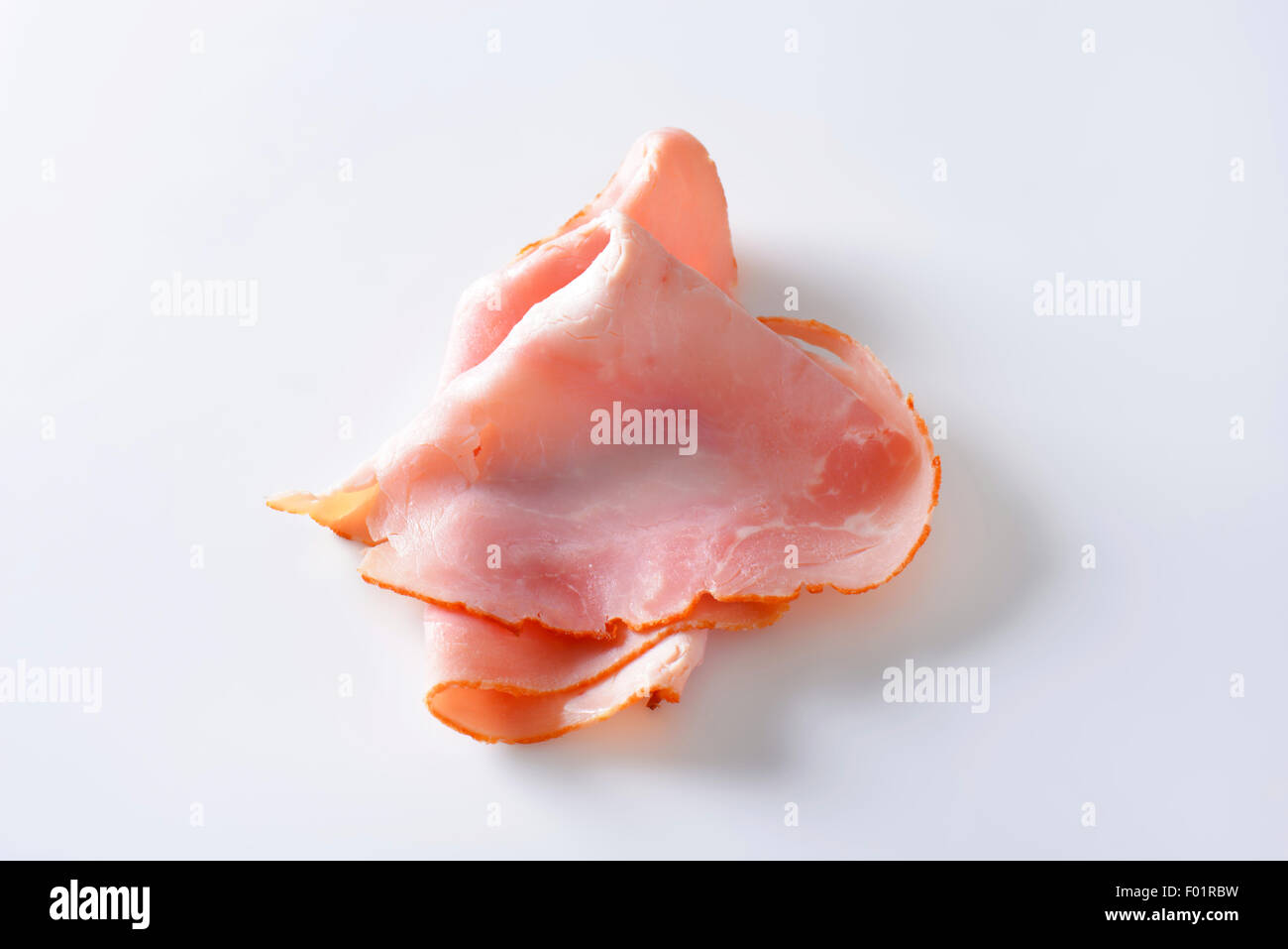 Thin slice of baked ham Stock Photo - Alamy