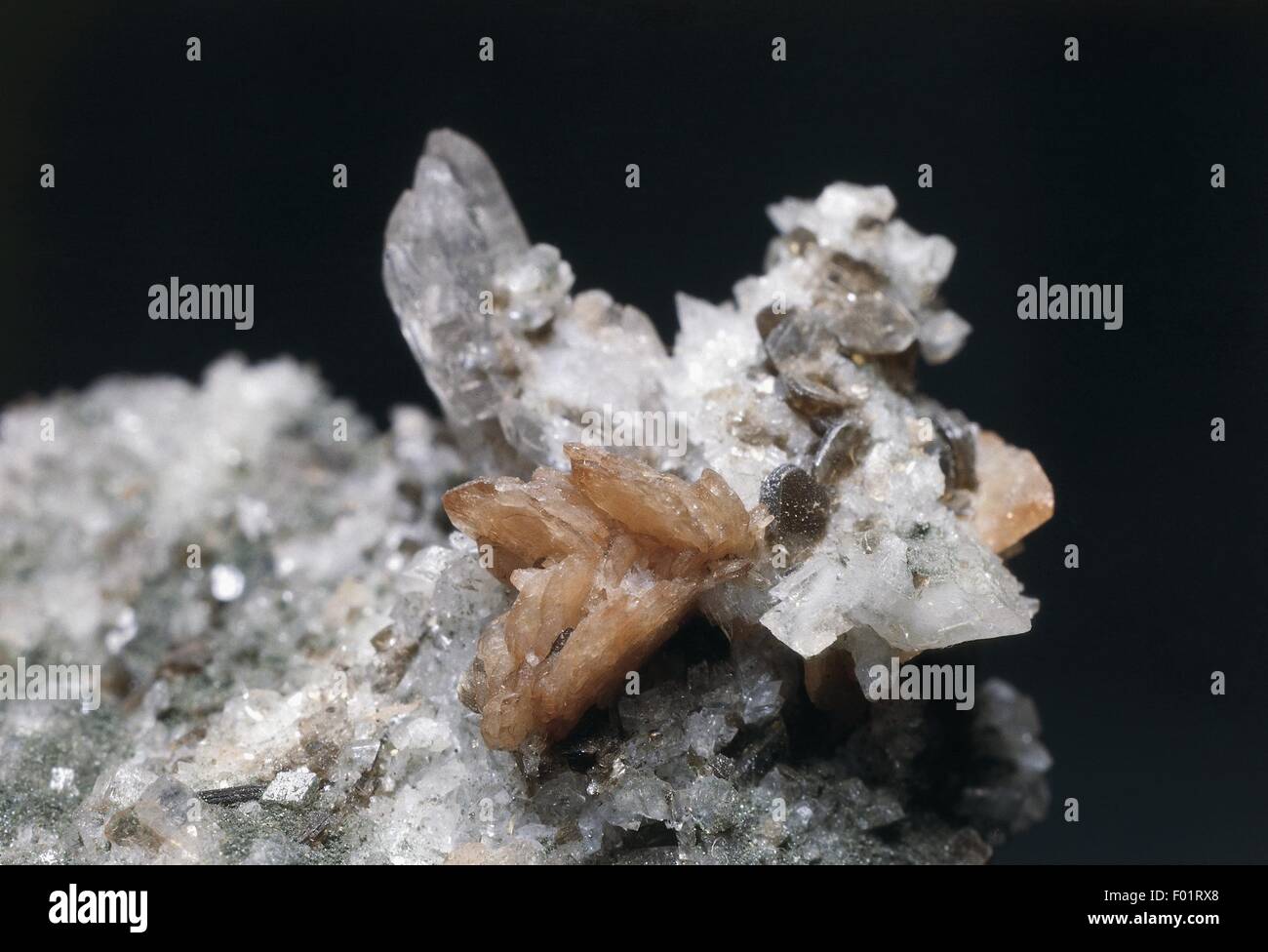 Minerals: Lenticular pink titanite Stock Photo - Alamy