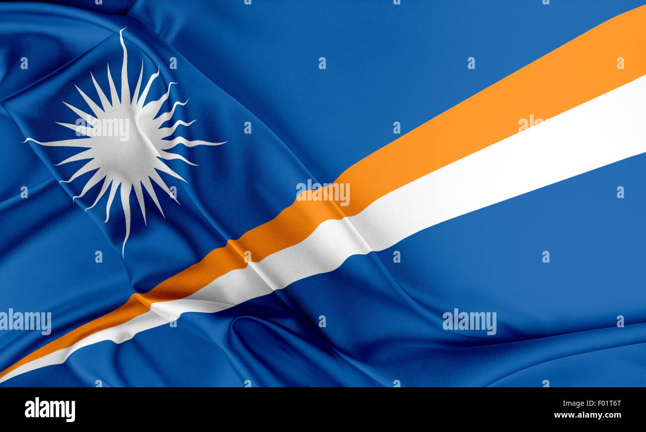 Marshall Islands Flag Stock Photo - Alamy