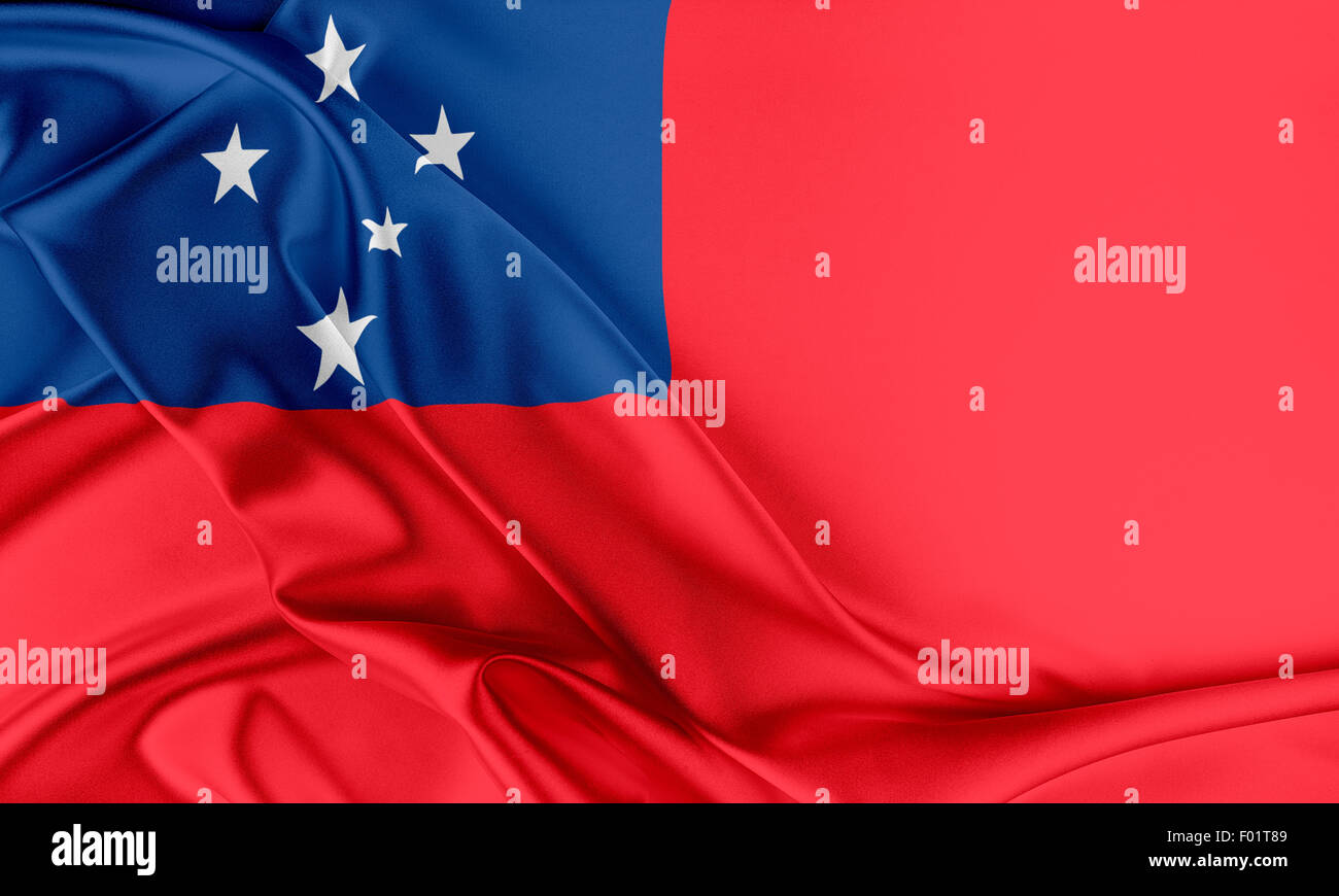 Samoa waving flag hi-res stock photography and images - Alamy