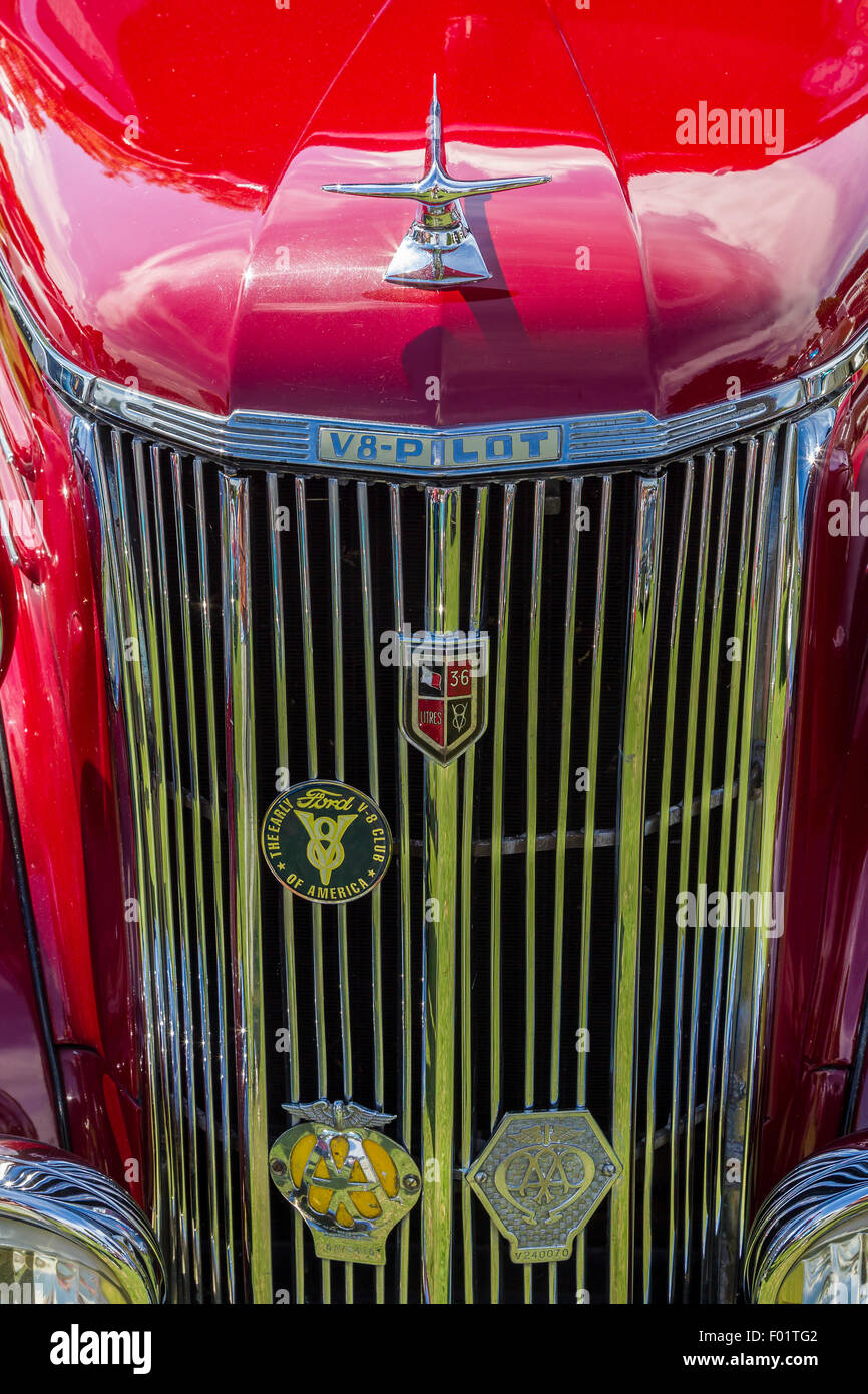 Ford V8 Pilot Red Stock Photo - Alamy