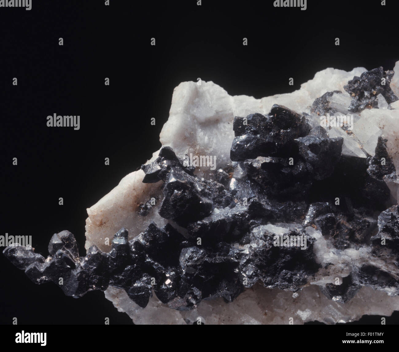 Argentite and Calcite Stock Photo - Alamy