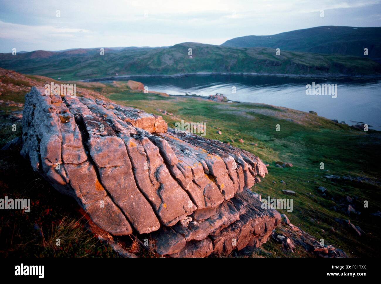Rock formations along the Vestfjorden, Norway Stock Photo - Alamy