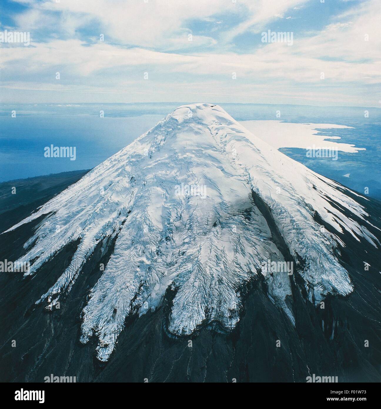 Aerial view of Osorno Volcano - Andes, Chile Stock Photo - Alamy