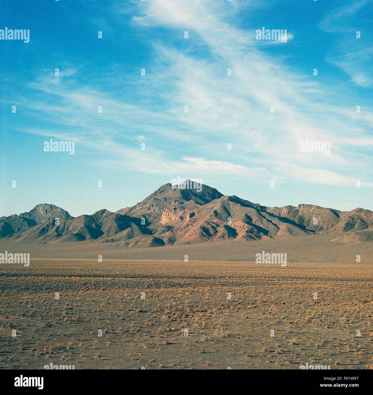 Arid plateau between Isfahan and Shiraz, Fars province, Iran Stock ...