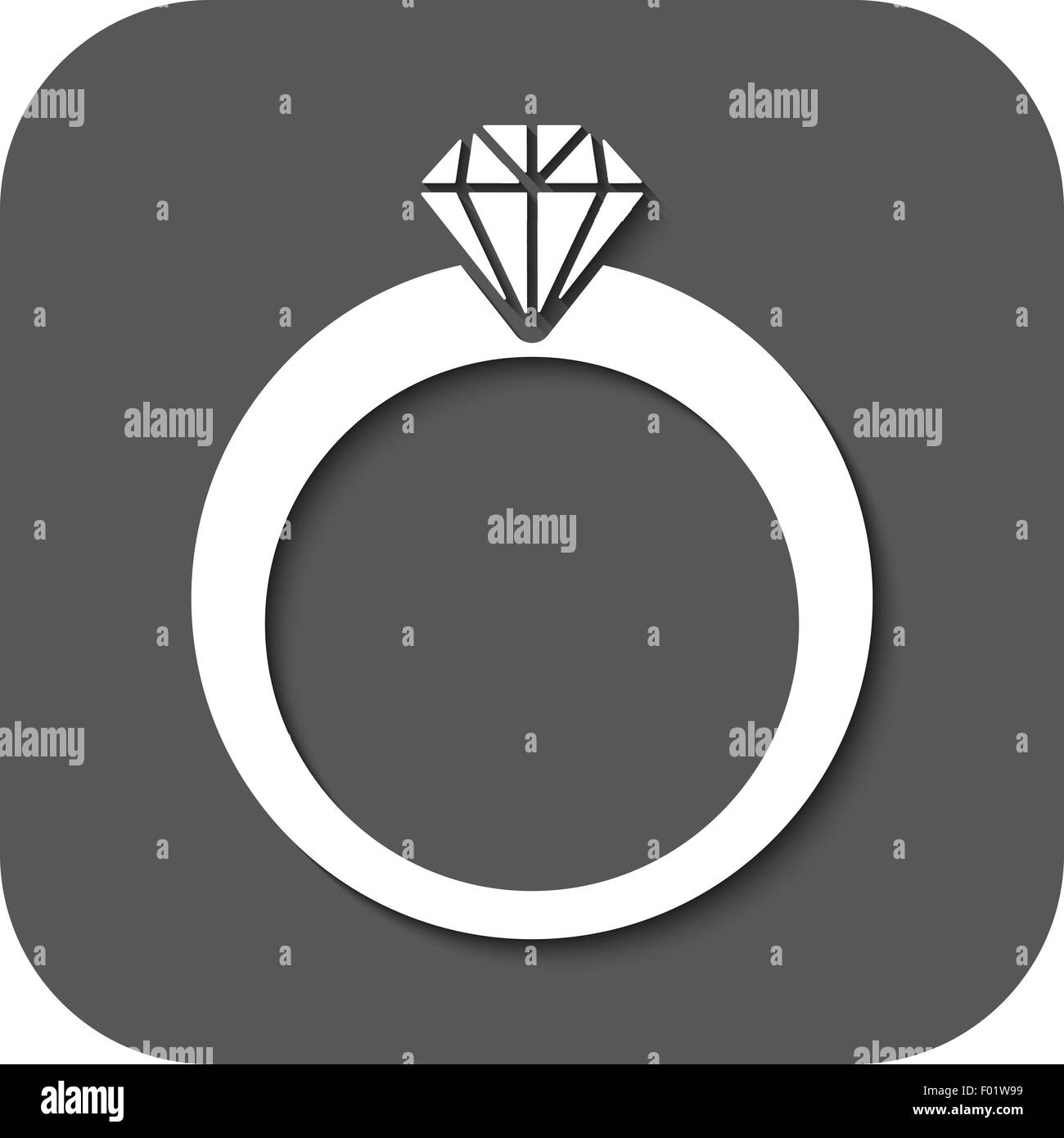 The ring icon. Diamond and jewelry, wedding symbol. Flat Stock Vector ...