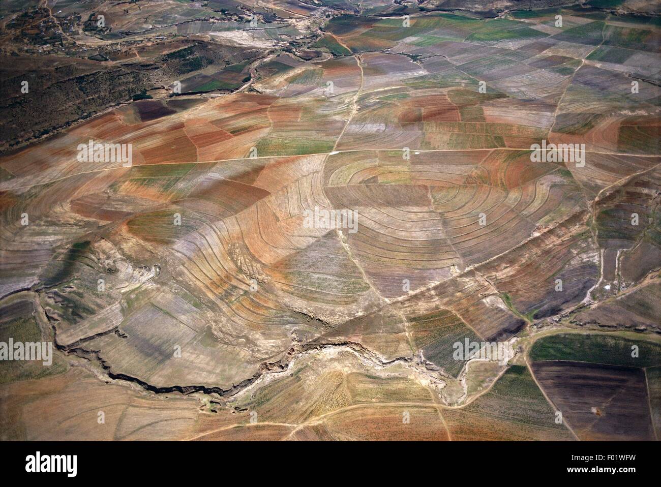 Aerial view of the lowlands of Lesotho Stock Photo - Alamy