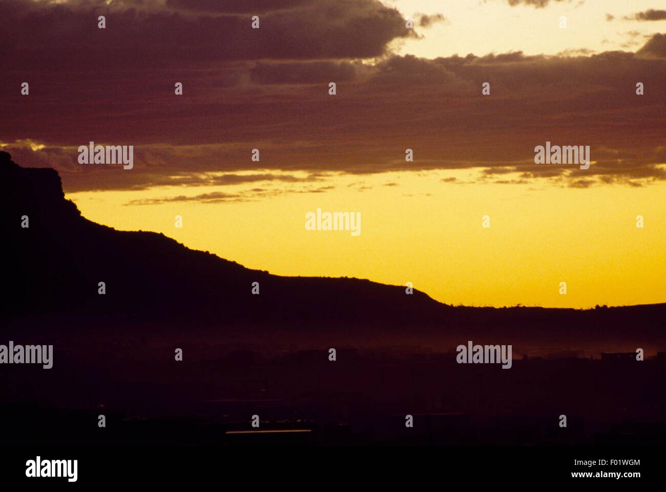 Sunset in the surroundings of Maseru, Lesotho Stock Photo - Alamy