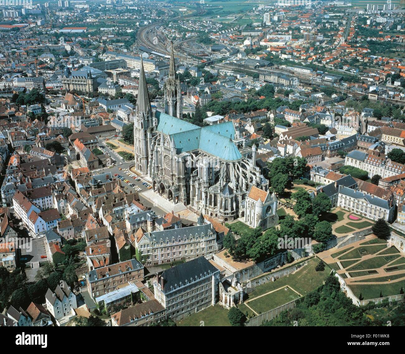 Chartres Cathedral Aerial 600+ Chartres Cathedral France Stock Photos,