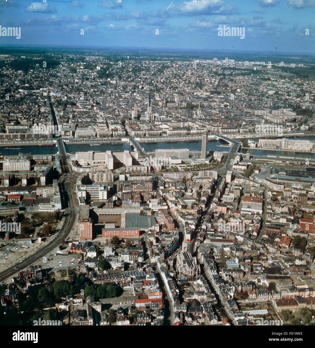 Aerial view of Rouen, High Normandy, France Stock Photo - Alamy