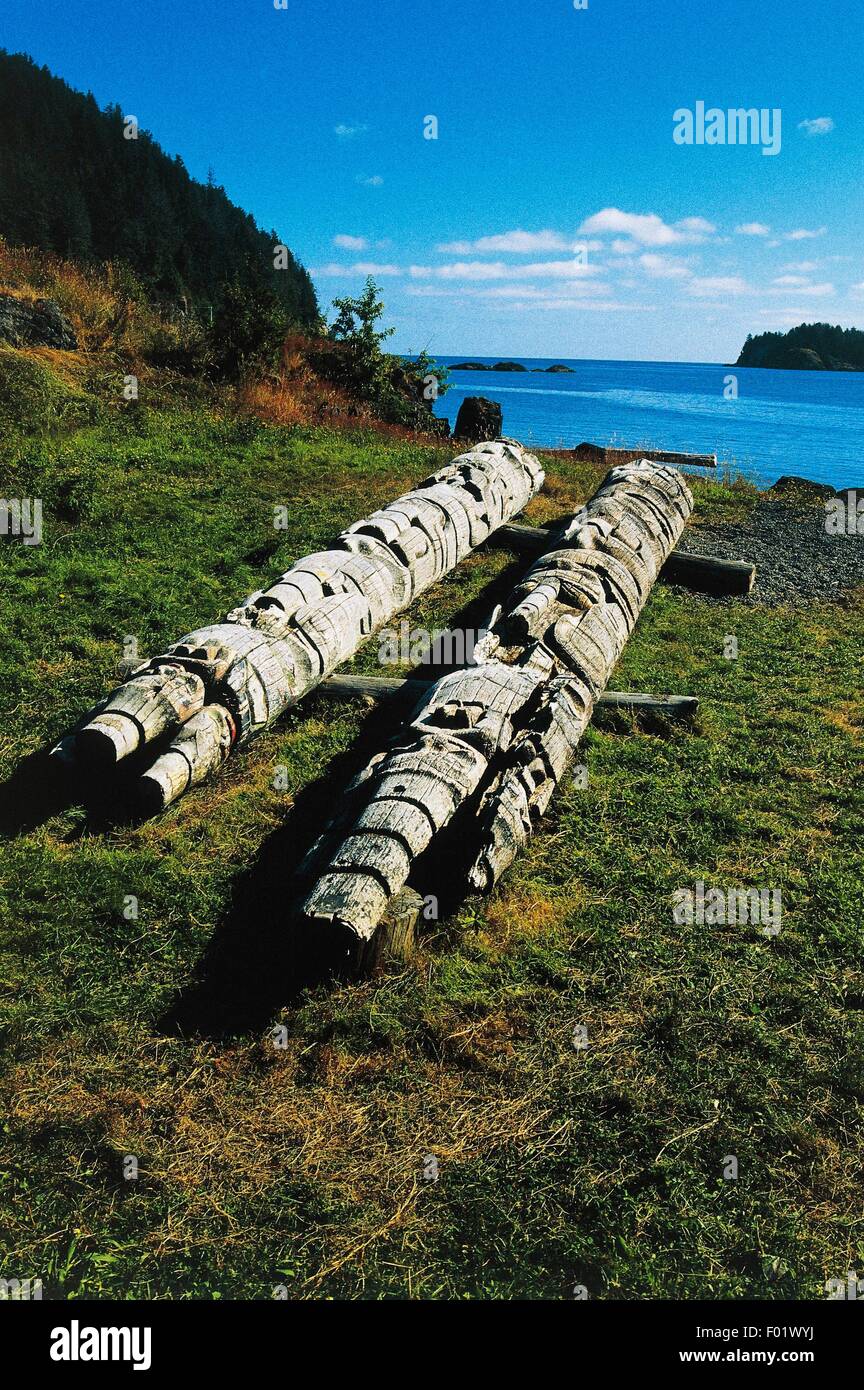 Totem, Islands of British Columbia, Canada Stock Photo - Alamy
