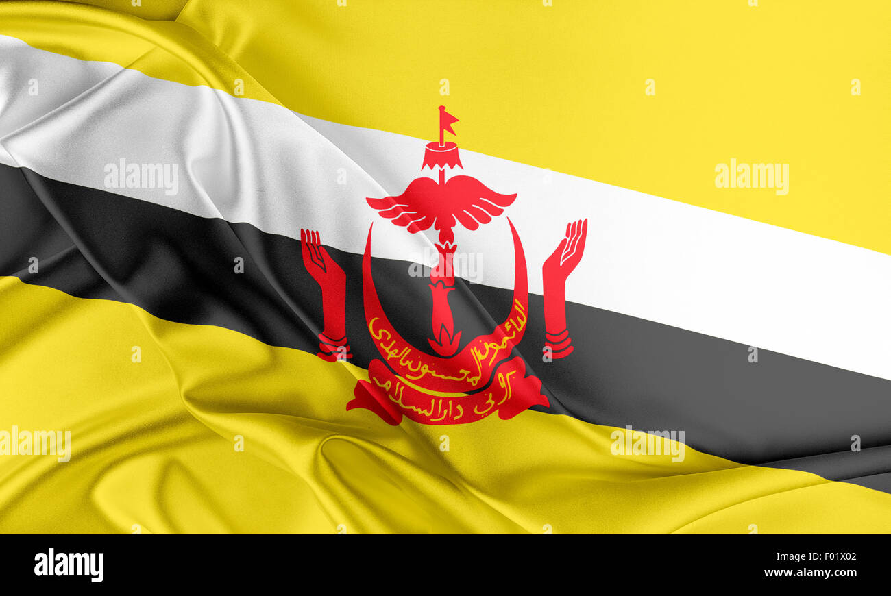 Waving flag of brunei hi-res stock photography and images - Alamy