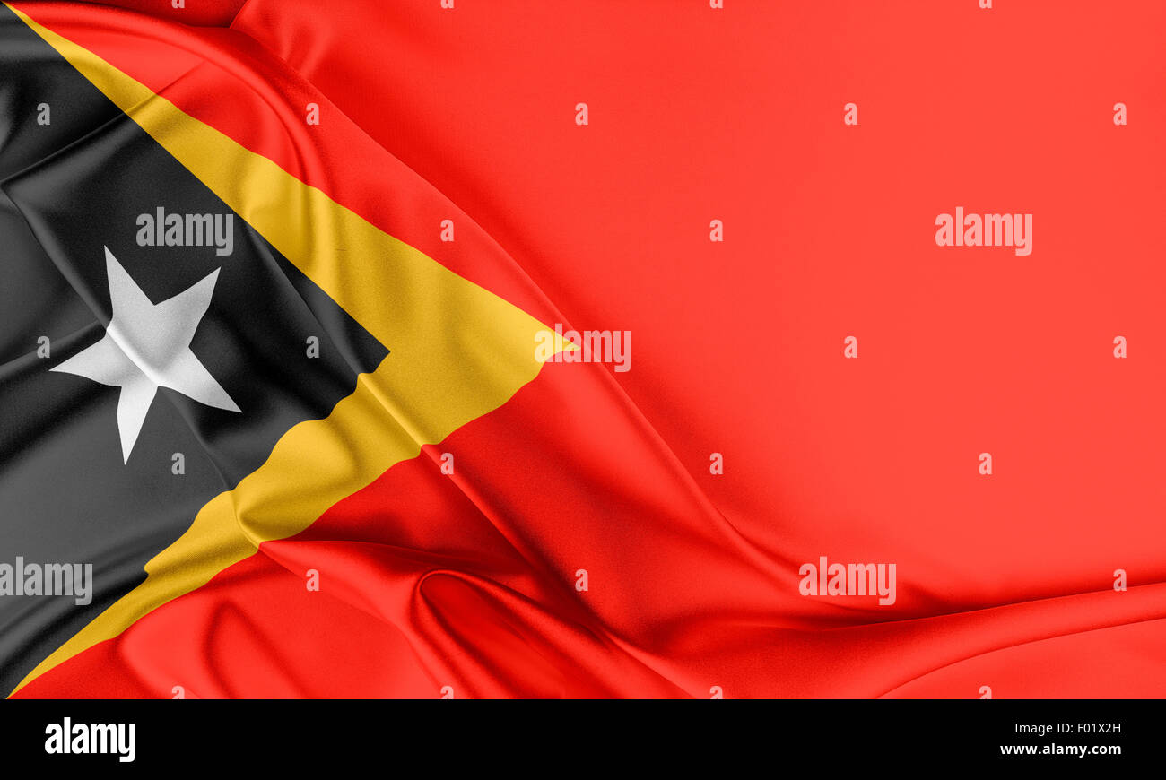 East Timor Flag Stock Photo - Alamy