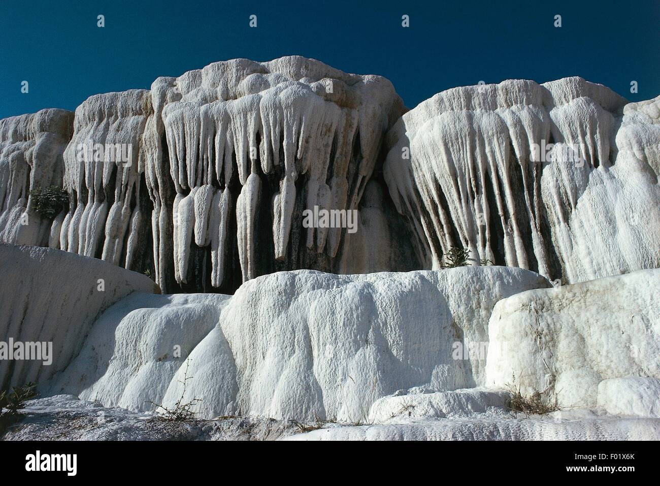 Limestone stalactites, Pamukkale (UNESCO World Heritage List, 1988 ...